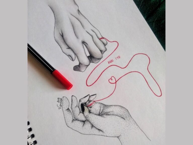 Lenda do fio vermelho do destino ou Akai Ito - Nívea Salgado